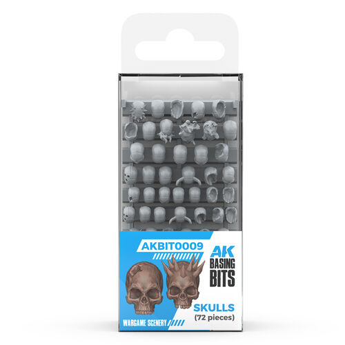 NEW! AK-Interactive AKBIT0009 Skulls - Basing Bits (3D-Printed / 72 pcs)