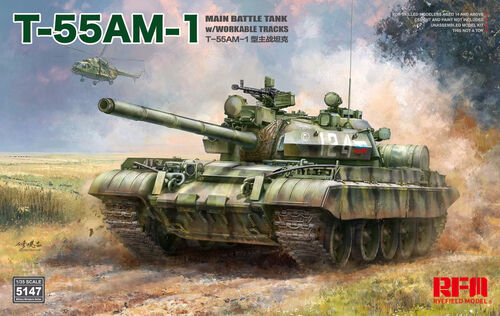 Rye Field Model RM-5147 T-55 AM-1 Main Battle Tank with Workable Tracks
