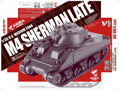 Asuka model AS-004 U.S. Medium Tank M4 Sherman Late
