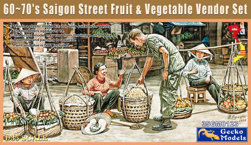 Gecko Models 35GM0123 Saigon Greengrocer 1960s-1970s Figure Set