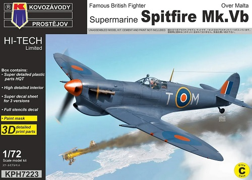 NEW! Kovozavody Prostejov KPH7223 Supermarine Spitfire Mk.Vb over Malta (Hi-Tech)