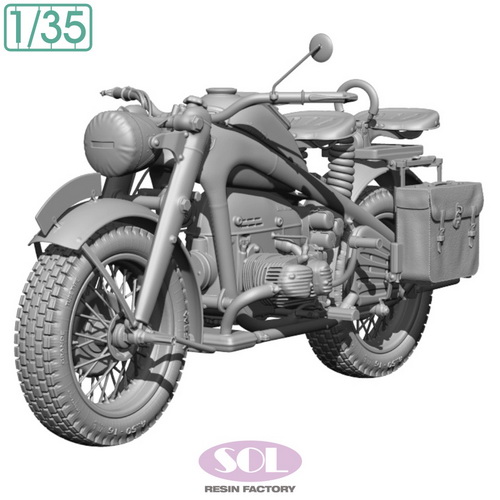 SOLMODEL MM876 German WWII Motorcycle Zundapp KS750 (3D-Printed)