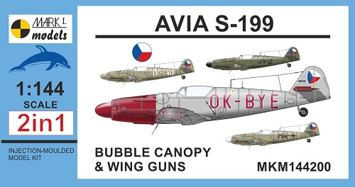 Mark I Models 144200 Avia S-199 - Bubble Canopy & Wing Guns (2in1 Kit)