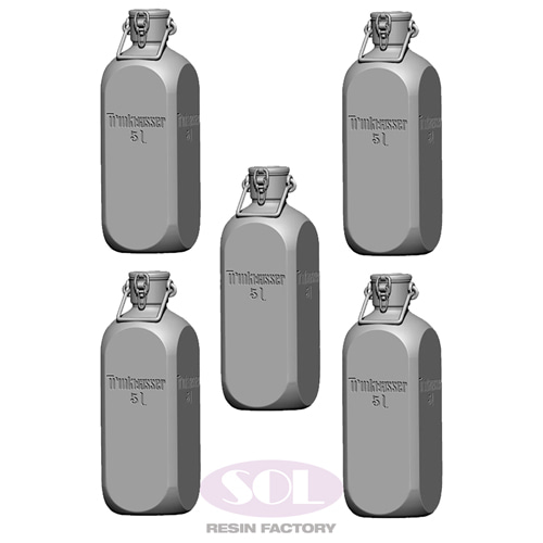 SOLMODEL MM756 German WWII 5L Drinking Water Bottles (5 pcs / 3D-Printed)