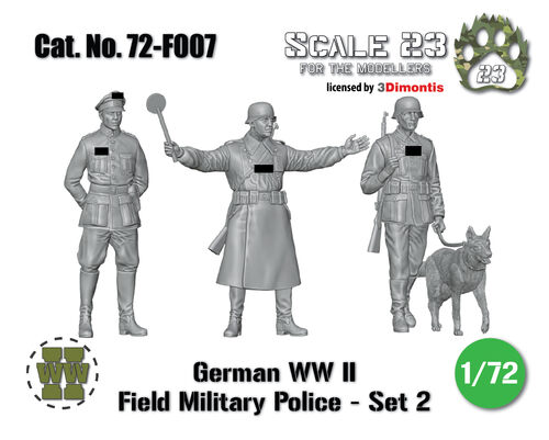 Scale23 72-F007 German WWII Field Military Police Set 2 (3D-Printed)