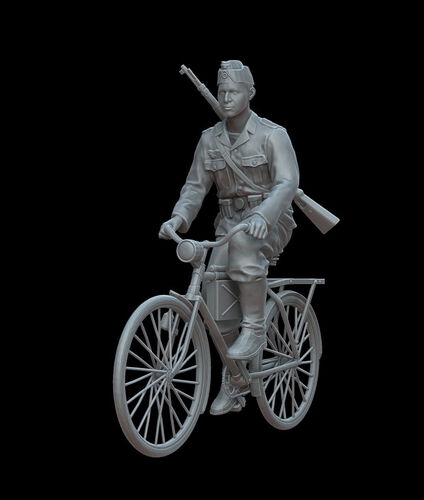 White Stork Miniatures F72149 German Soldier on Bicycle (1 Figure / 3D-Printed)