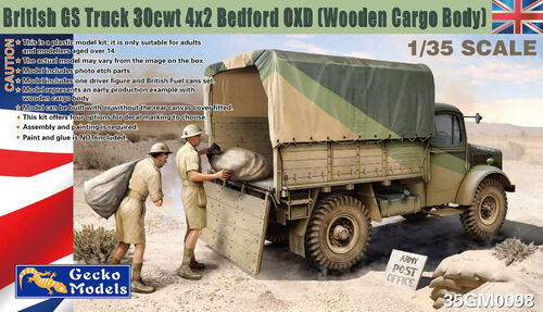 Gecko Models 35GM0098 British GS Truck 30cwt 4x2 Bedford OXD (Wood.Crg.Bd.)