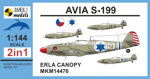 Mark I Models 144076 Avia S-199 with Erla Canopy (2 in 1 Kit)