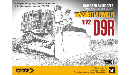 Sabre 72C01 D9R Armored Bulldozer with Slat Armor
