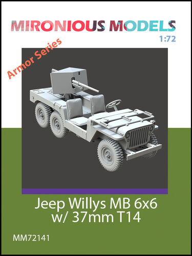 Mironious Models 72141 Jeep Willys MB 6x6 with 37 mm T14 Gun