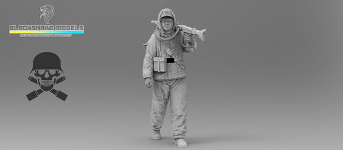 BlackSnake Model TOTENKOPF-05 German WWII Waffen SS Totenkopf Division - Soldier No.5 (1 Figure)