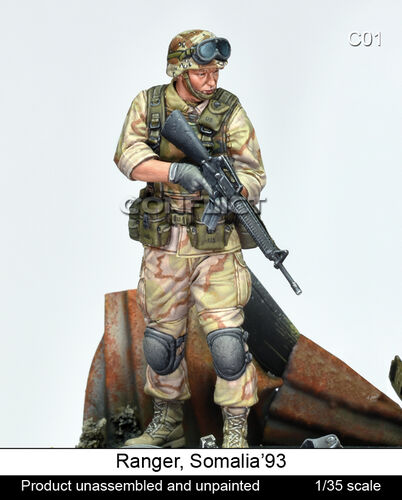 NEW! Conflict Miniatures C01 US Ranger - Somalia 1993 (1 Figure)