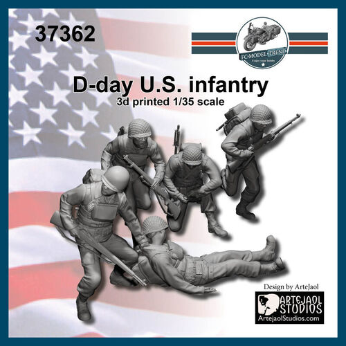 FC ModelTrend 37362 US Infantry - D-Day (5 Figures / 3D-Printed)