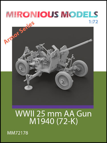 Mironious Models 72178 25 mm AA Gun M1940 (72-K) (3D-Printed)