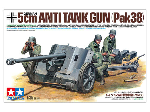 Tamiya 35392 German 5 cm Anti Tank Gun PaK 38