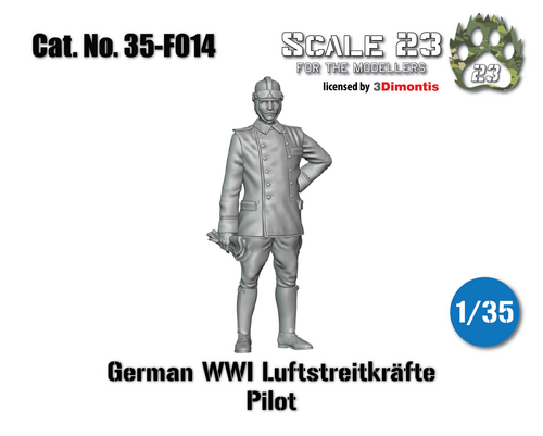 Scale23 35-F014 German WWI Luftstreitkrafte Pilot (3D-Printed)