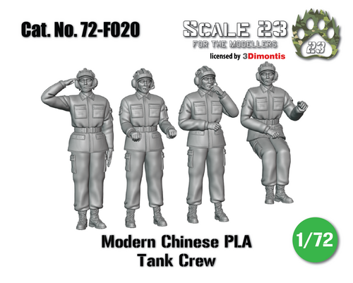 Scale23 72-F020 Modern Chinese PLA Tank Crew (3D-Printed)