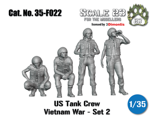 Scale23 35-F022 US Tank Crew Vietnam War Set 2 (3D-Printed)