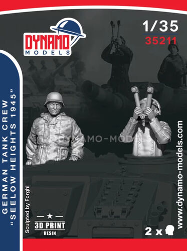 NEW! Dynamo-Models 35211 German Tank Crew - Seelowe Heights 1945 Set (2 Figures / 3D-Printed)