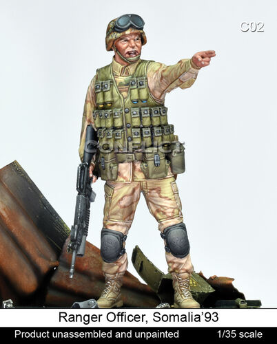 NEW! Conflict Miniatures C02 Ranger Officer - Somalia 1993 (1 Figure)
