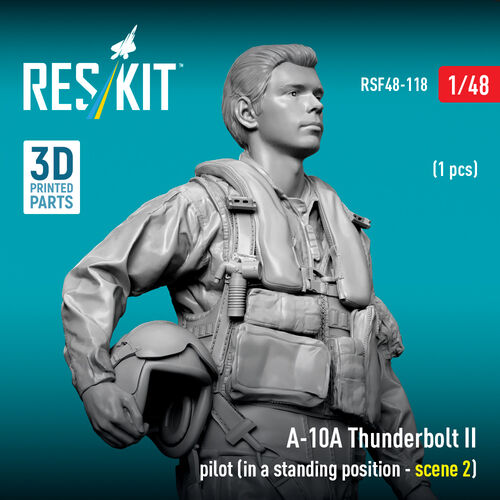 RES/KIT F48-0118 Fairchild A-10 A Thunderbolt II - Pilot in Standing Position Scene 2 (1 Figure / 3D-Printed)