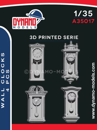 Dynamo-Models A35017 Wall Clocks (4 pcs / 3D-Printed)