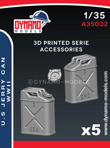 Dynamo-Models A35032 US Jerry Can (5x open cap & 5x closed cap / 3D-Printed)