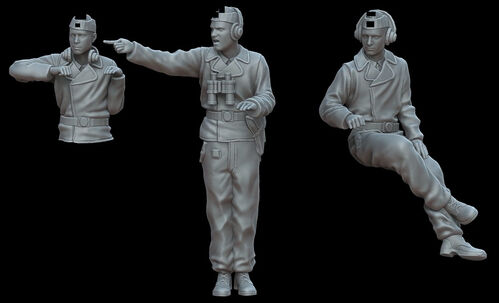 White Stork Miniatures F48013 Panther Crew (3 Figures / 3D-Printed)