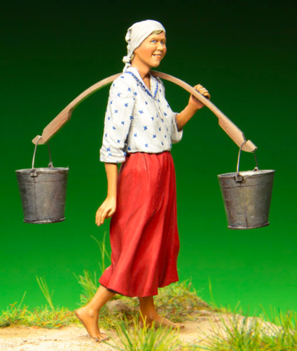 Stalingrad 3543 Russian Girl with buckets