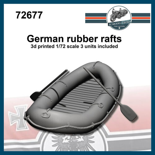 FC ModelTrend 72677 German Rubber WWII Boats (3 pcs / 3D-Printed)