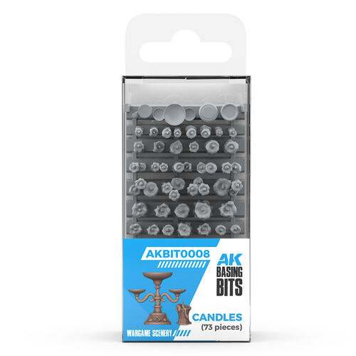 NEW! AK-Interactive AKBIT0008 Candles - Basing Bits (3D-Printed / 73 pcs)