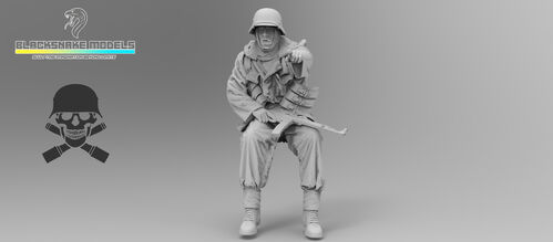BlackSnake Model TOTENKOPF-10 German WWII Waffen SS Totenkopf Division - Soldier No.10 (1 Figure)