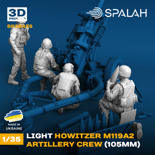 Spalah 28435 Ukrainian Artillery Crew of Howitzer M119A2 (4 Figures / 3D-Printed)