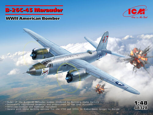 NEW! ICM 48328 Martin B-26 C-45 Marauder - US WWII Bomber