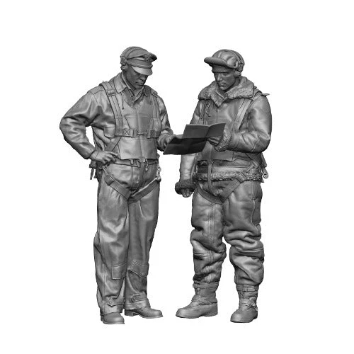 NEW! H3MODELS 32001 USAAF WW2 Bomber Pilot & Crew (2 Figures)