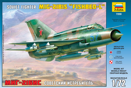 Zvezda 7259 Mikoyan-Guriewicz MIG-21 bis Fishbed-L