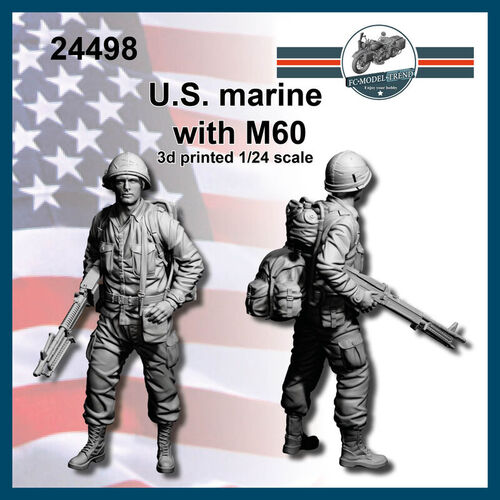 NEW! FC ModelTrend 24498 US Marine with M60 MG (3D-Printed)