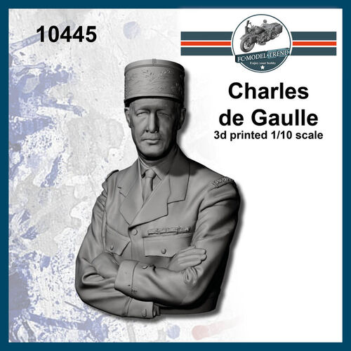 NEW! FC ModelTrend 10445 Charles de Gaulle Bust (3D-Printed)