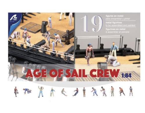 NEW! Artesania Latina 22900F2 Age of Sail Crew Metal Figurines (19 Figures)