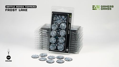 NEW! GamersGrass GGT-FLR32 Frost Lake - Round 32 mm (8 pcs)