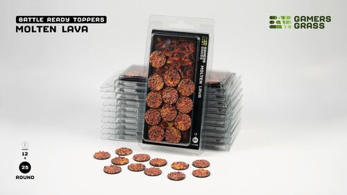 GamersGrass GGT-MLR25 Molten Lava - Round 25 mm (12 pcs)