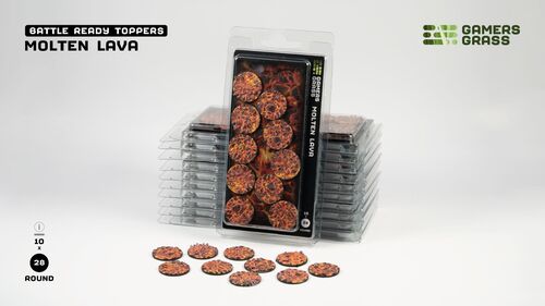 GamersGrass GGT-MLR28 Molten Lava - Round 28 mm (10 pcs)