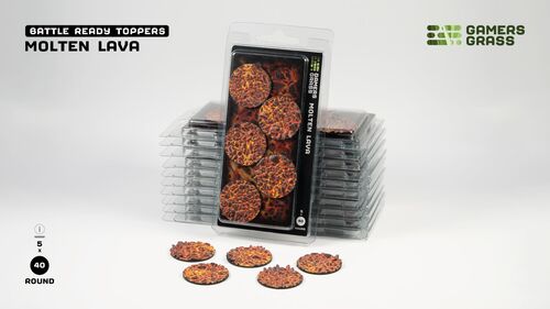GamersGrass GGT-MLR40 Molten Lava - Round 40 mm (5 pcs)