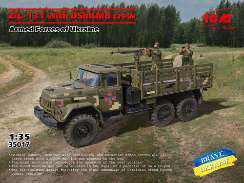 NEW! ICM 35017 ZiL-131 with DShKMd Crew - Armed Forces of Ukraine