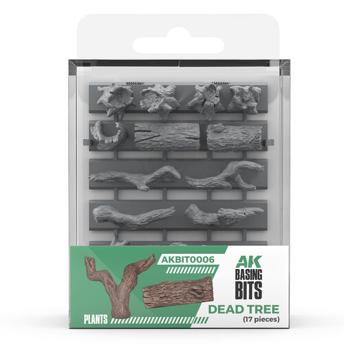 NEW! AK-Interactive AKBIT0006 Dead Tree - Basing Bits (3D-Printed / 17 pcs)