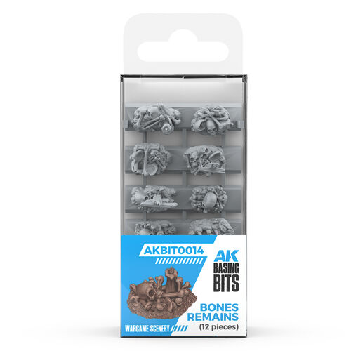 NEW! AK-Interactive AKBIT0014 Bones Remains - Basing Bits (3D-Printed / 12 pcs)