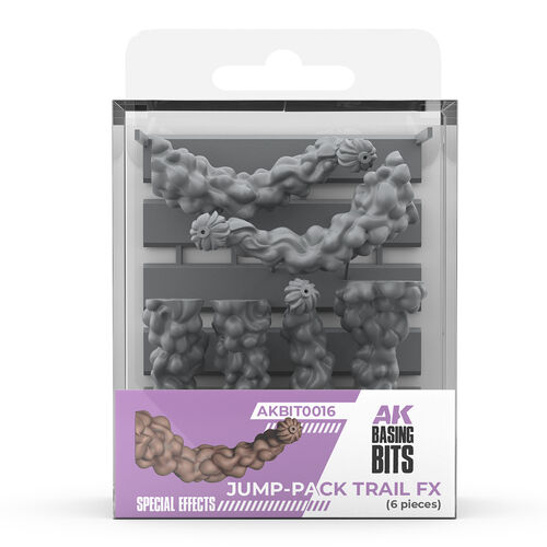 NEW! AK-Interactive AKBIT0016 Jump-Pack Trail FX - Basing Bits (3D-Printed / 6 pcs)