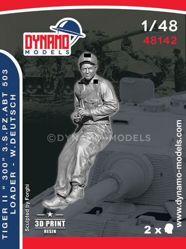NEW! Dynamo-Models 48142 German King Tiger 300 - Loader W.Deutsch (Normandy 1944 / 3D-Printed)
