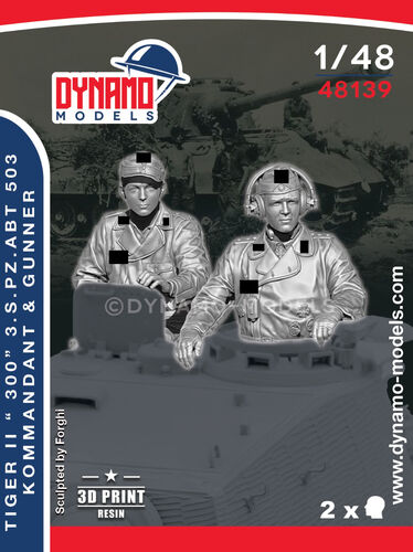NEW! Dynamo-Models 48139 German King Tiger 300 - Kommandant and Gunner (Normandy 1944 / 3D-Printed)