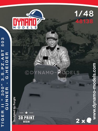 NEW! Dynamo-Models 48138 German King Tiger 300 - Gunner G.Heider (Normandy 1944 / 3D-Printed)